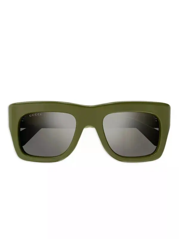 Gucci Logo-lettering Sunglasses - Green