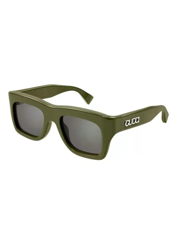 Gucci Logo-lettering Sunglasses - Green