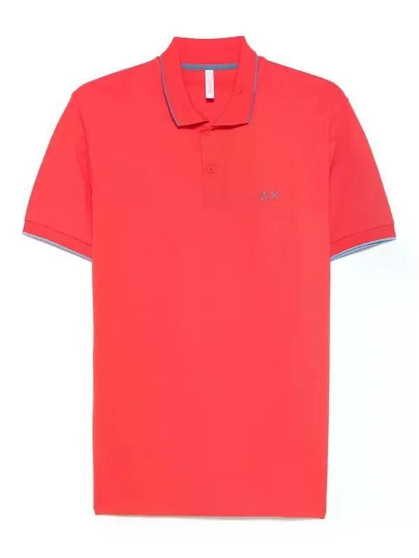 SUN 68 Logo-embroidered Polo Shirt - Red