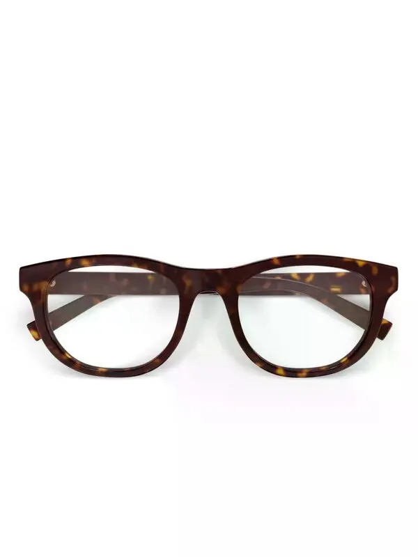Gucci Web-detail Glasses - Brown