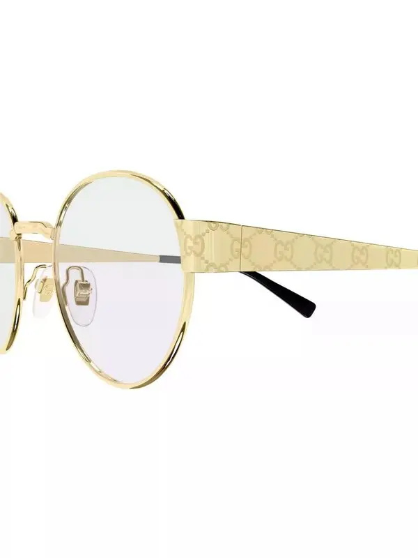 Gucci Gg Supreme Glasses - Gold