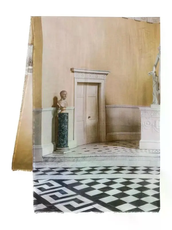 Faliero Sarti Syon House-print Scarf - Neutrals