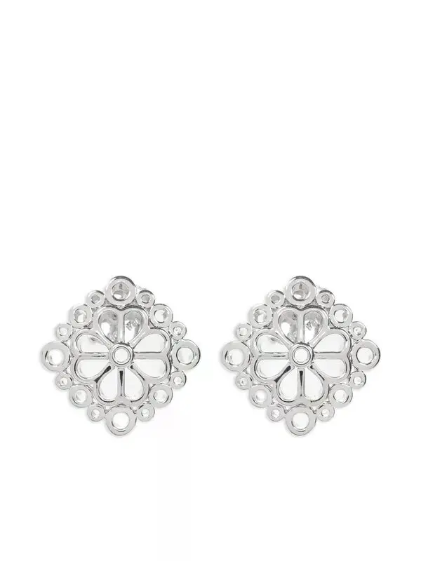 Kate Spade New York Flower Lace Stud Earrings - Silver