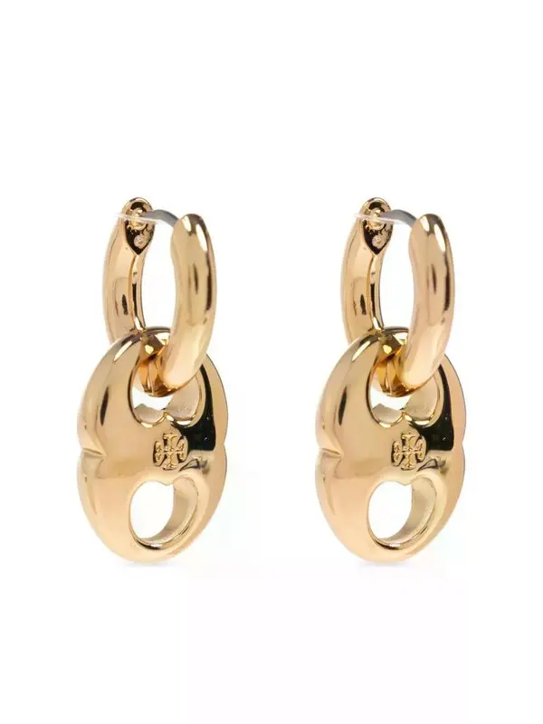 Tory Burch Gemini Link Hoop Earrings - Gold