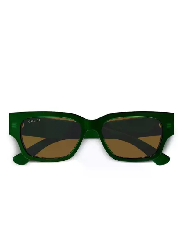 Gucci Rectangle-frame Sunglasses - Green