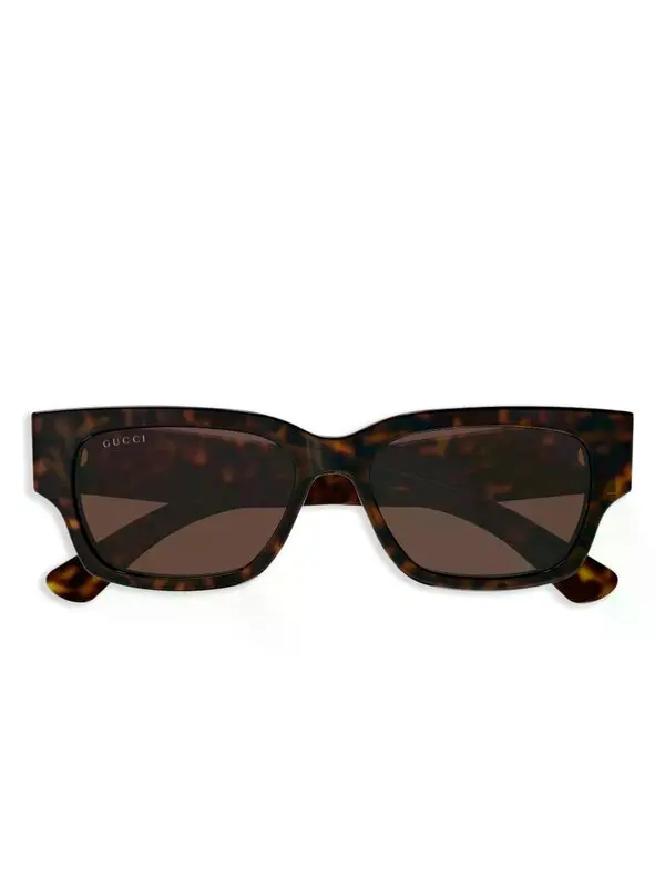 Gucci Rectangle-frame Sunglasses - Brown