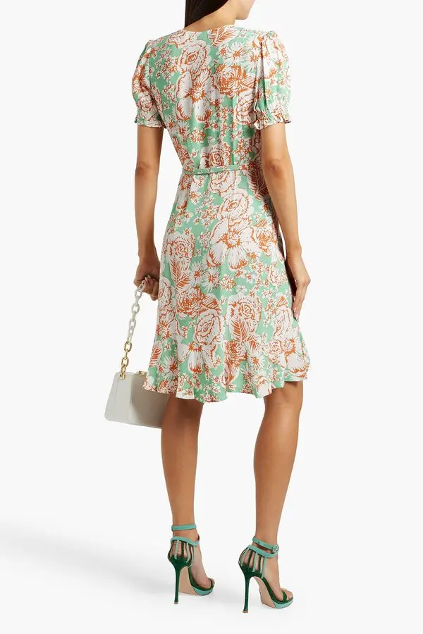 Diane Von Furstenberg Emilia Wrap Dress Mint 50% Off - Main Image