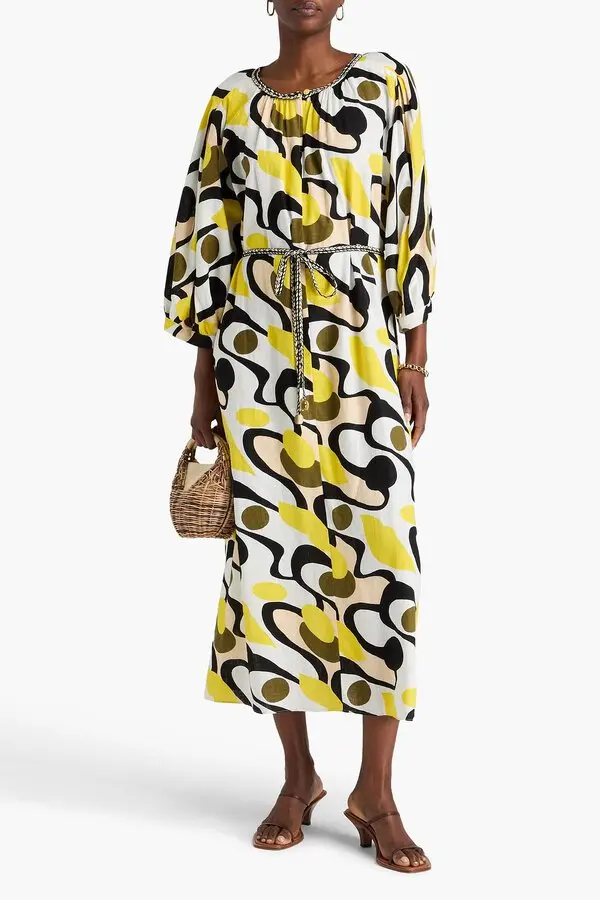 Diane Von Furstenberg Printed Woven Midi Dress