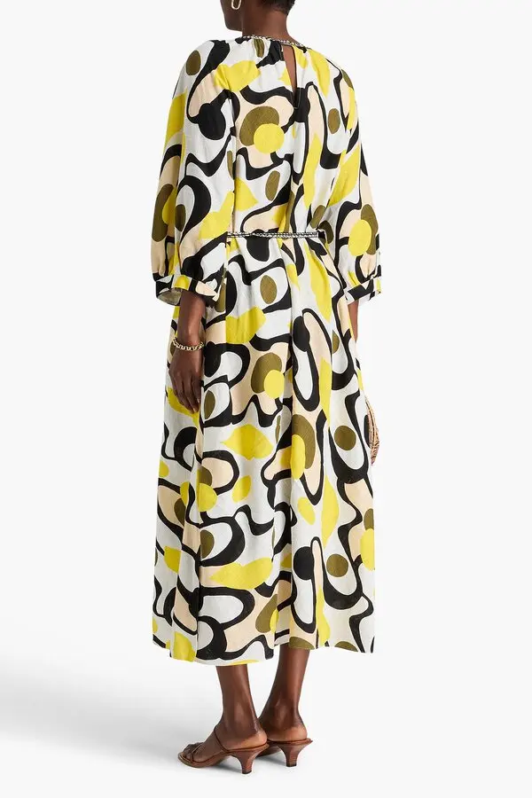 Diane Von Furstenberg Printed Woven Midi Dress