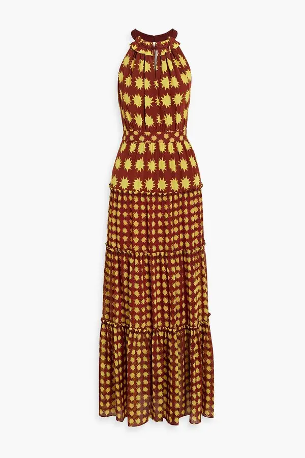 Diane Von Furstenberg Jack Tiered Printed Maxi Dress