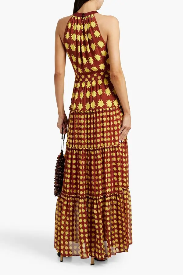 Diane Von Furstenberg Jack Tiered Printed Maxi Dress