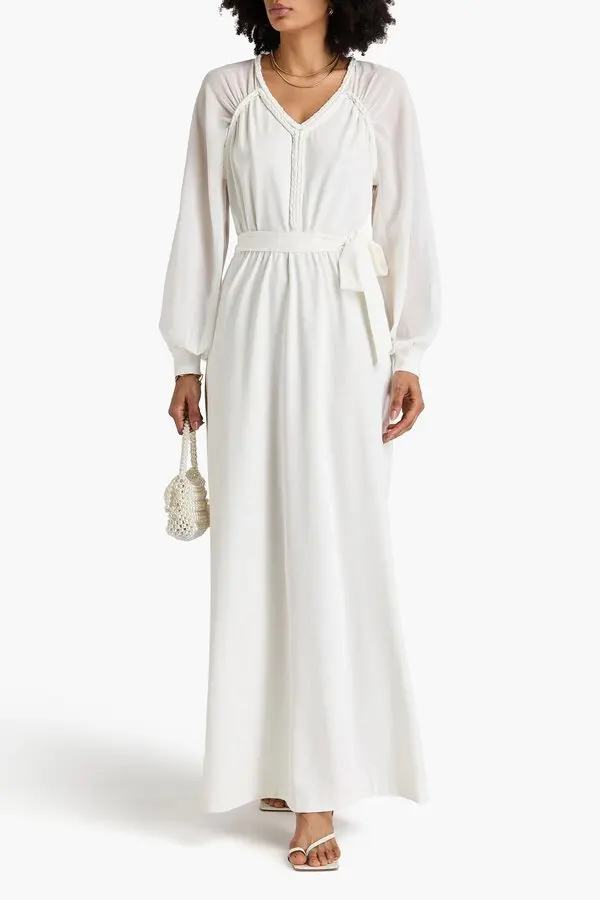 Diane Von Furstenberg Karson Belted Jersey Maxi Dress