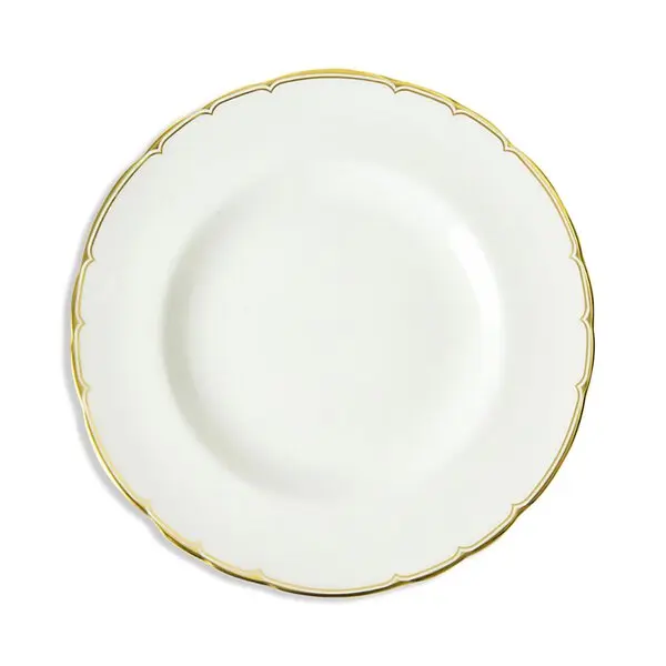 ROYAL CROWN DERBY Darley Abbey Pure Gold Salad Plate - White / Gold