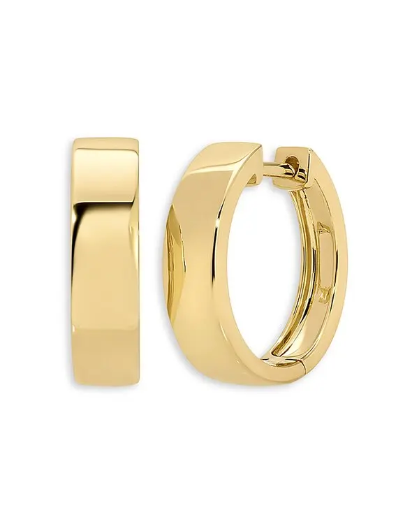 Ef Collection 14k Yellow Charlie Hoop Earrings - Gold