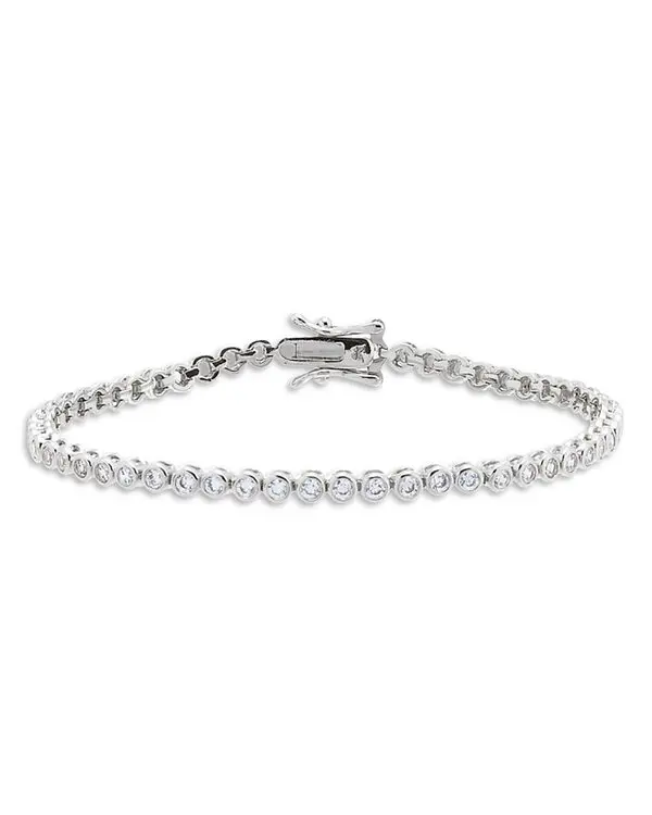 BY ADINA EDEN Cubic Zirconia Tennis Bracelet - Silver