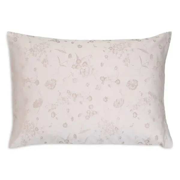 CHRISTIAN FISCHBACHER Fiori Pastello Floral Jacquard Standard Pillowcase - Taupe
