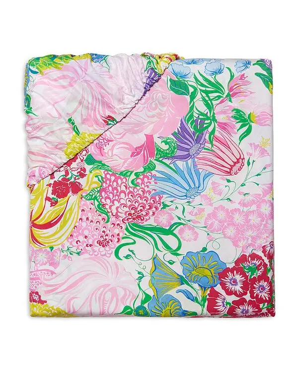 PRATESI Millefiori Fitted Sheet, Twin - Pink