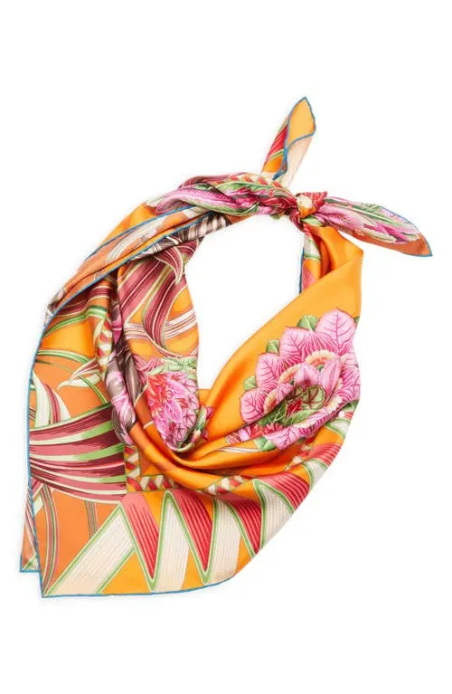 FERRAGAMO Giada Reversible Silk Square Scarf