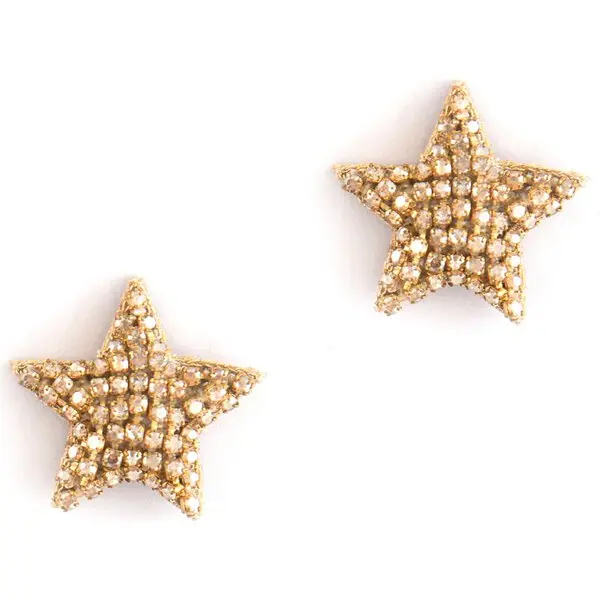 Deepa Gurnani Loris Star Stud Earrings - Gold