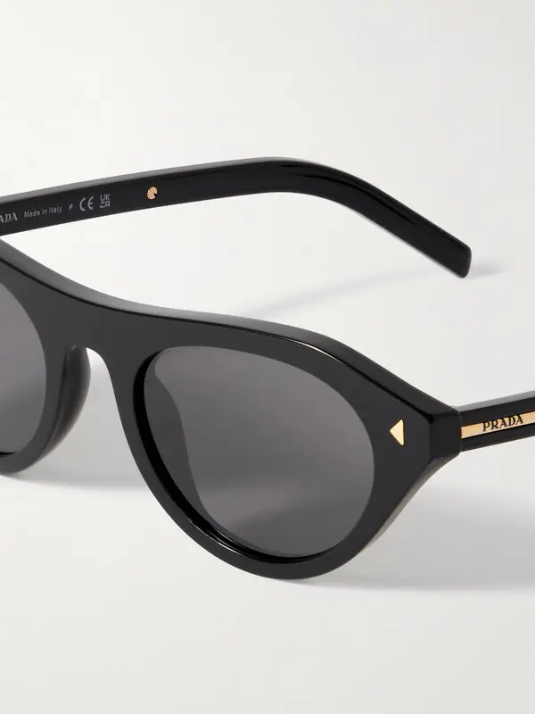 Prada D-frame Acetate Sunglasses - Black