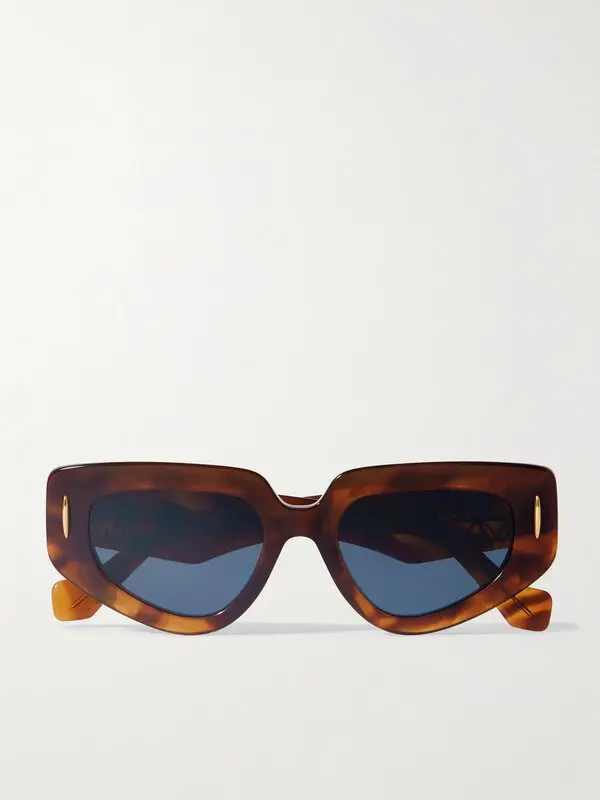Loewe Anagram Cat-eye Tortoiseshell Acetate Sunglasses - Brown