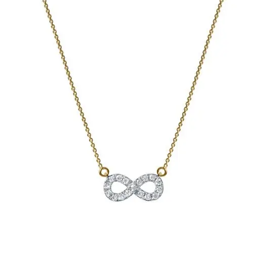LUVMYJEWELRY Aeries Infinity Diamond 14k Gold Necklace - 14k Yellow Gold