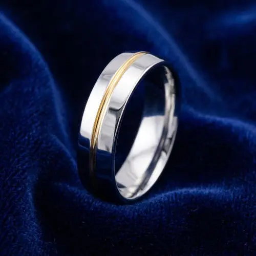 BLISS DIAMOND Two-tone Wedding Band