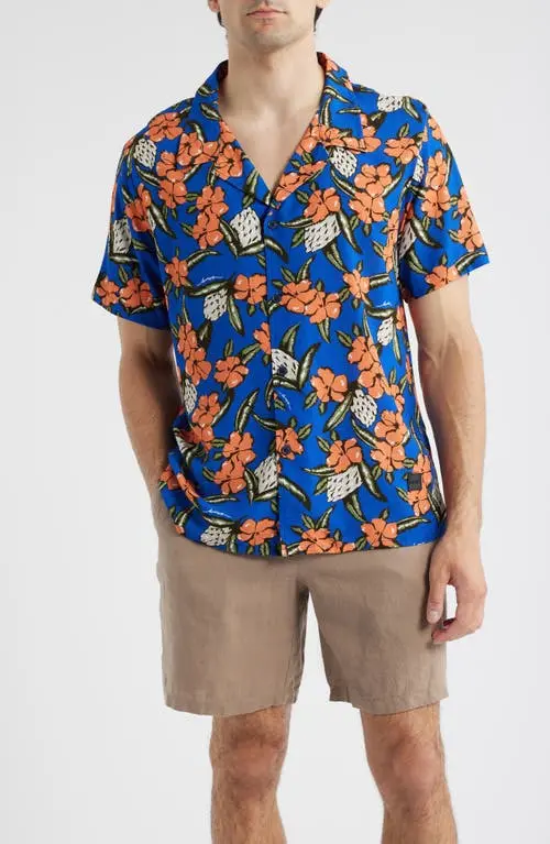 BOSS Beach Camp Shirt - Medium Blue