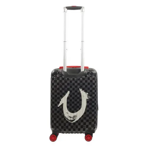True Religion 22.5" Checkered Hardcase Carry-on With Logo