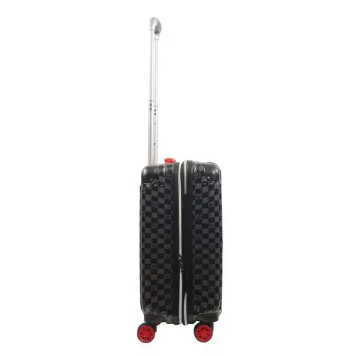 True Religion 22.5" Checkered Hardcase Carry-on With Logo