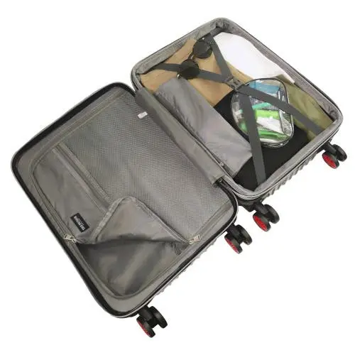 True Religion 22.5" Checkered Hardcase Carry-on With Logo
