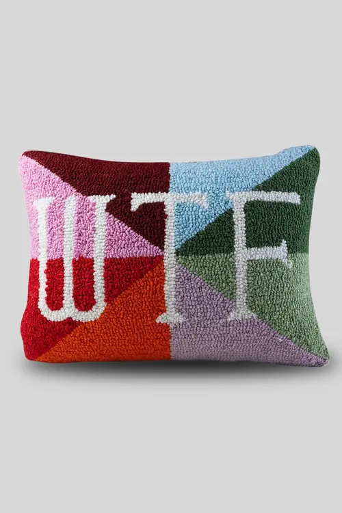 FURBISH Wtf Pillow - Red/ Burgundy/ Multi