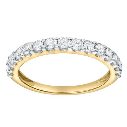 LUVMYJEWELRY Aimee 14k Gold Diamond Half Eternity Band Ring 0.75 Ct - 14k Yellow Gold