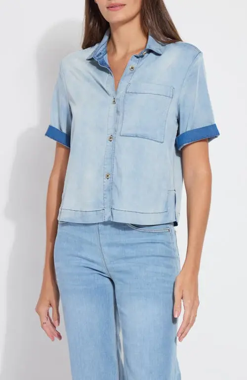 Lyssé Bianca Chambray Shirt - Bleached Blue