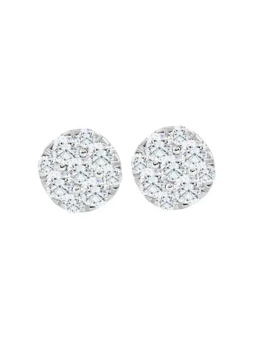 BLISS DIAMOND 1/2ct Tw Round Cut Lab Grown 10k Gold Stud Earrings - 10k Yellow Gold