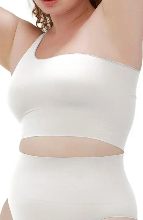 NOODY Seamless One Shoulder Top - Ivory