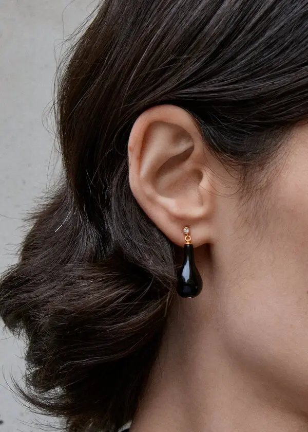 TOTEME Onyx Drop Earrings