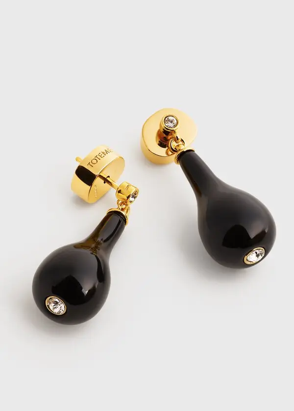 TOTEME Onyx Drop Earrings