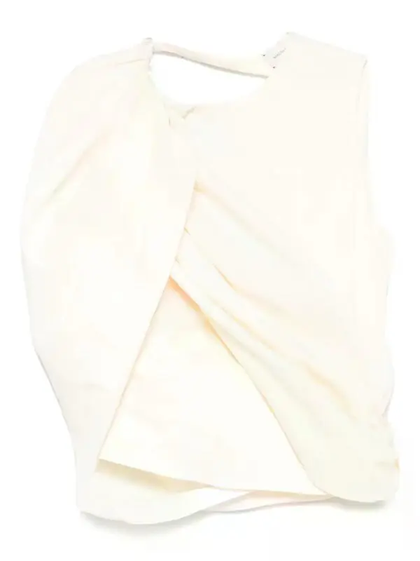 Magda Butrym Asymmetric Draped Top - Neutrals