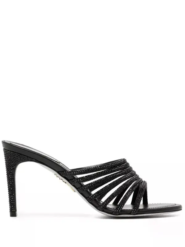 Rene Caovilla Crystal-embellished Sandals - Black