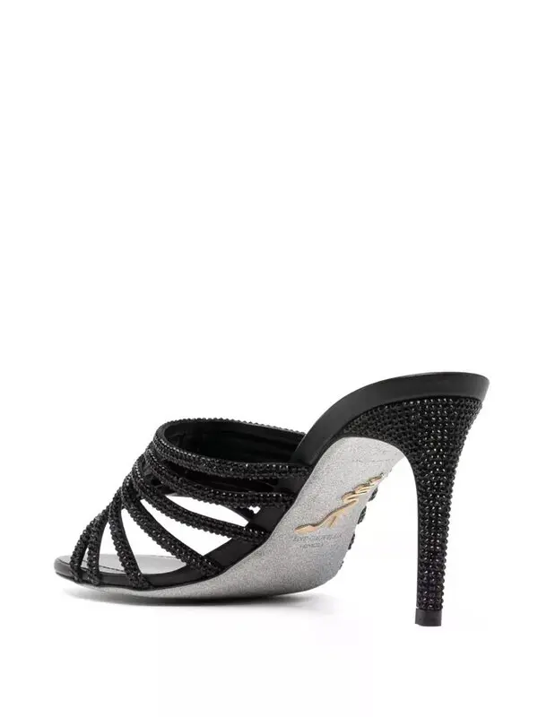 Rene Caovilla Crystal-embellished Sandals - Black