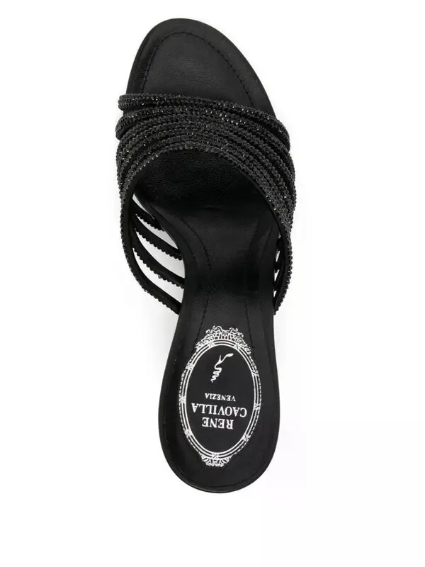 Rene Caovilla Crystal-embellished Sandals - Black