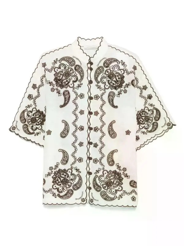 Zimmermann Ascension Button-down Shirt - Neutrals