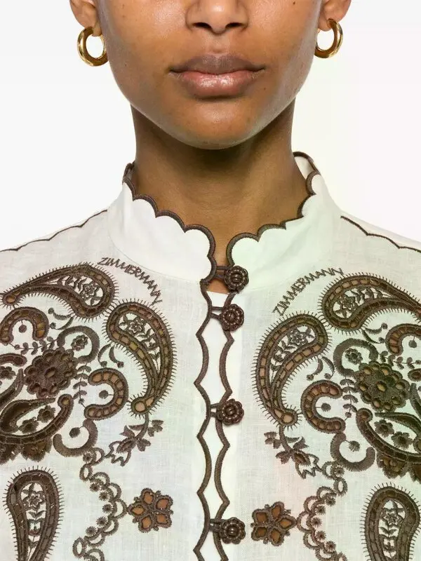 Zimmermann Ascension Button-down Shirt - Neutrals
