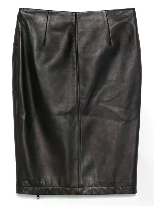 NENSI DOJAKA Leather Asymmetric Skirt