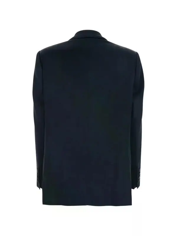 BLAZÉ MILANO Virgin Wool Double-breasted Blazer - Blue