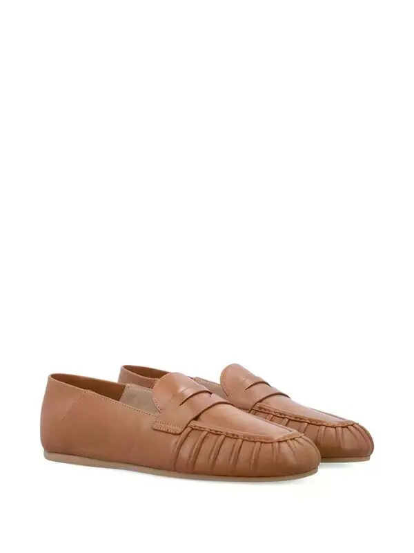 STUART WEITZMAN Brooks Leather Loafers - Brown