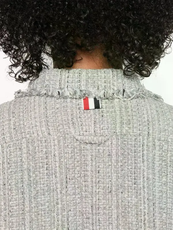 Thom Browne 4-bar Cropped Shirt Jacket
