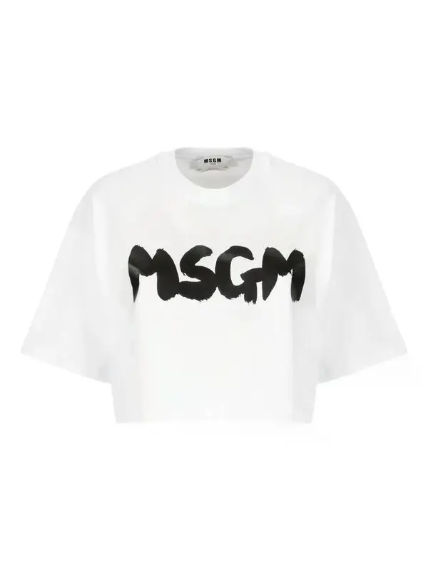 MSGM Logo-print T-shirt - White