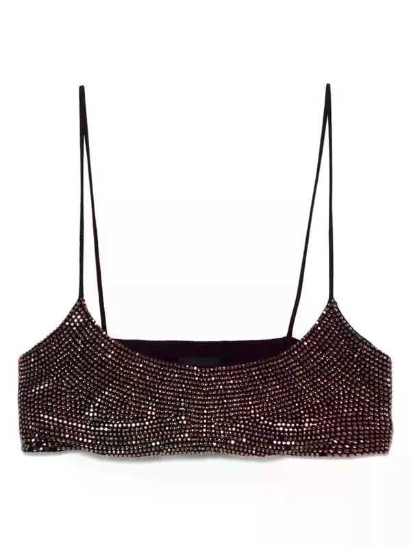 Andamane Sequin-embellished Bandeau Top - Brown